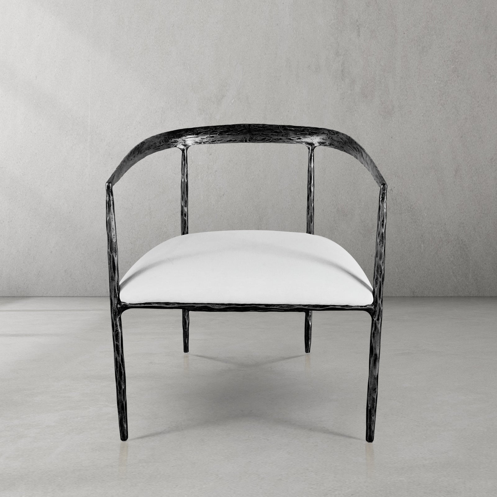 Hand-Forged Metal Curved Chair – Decorluxelife