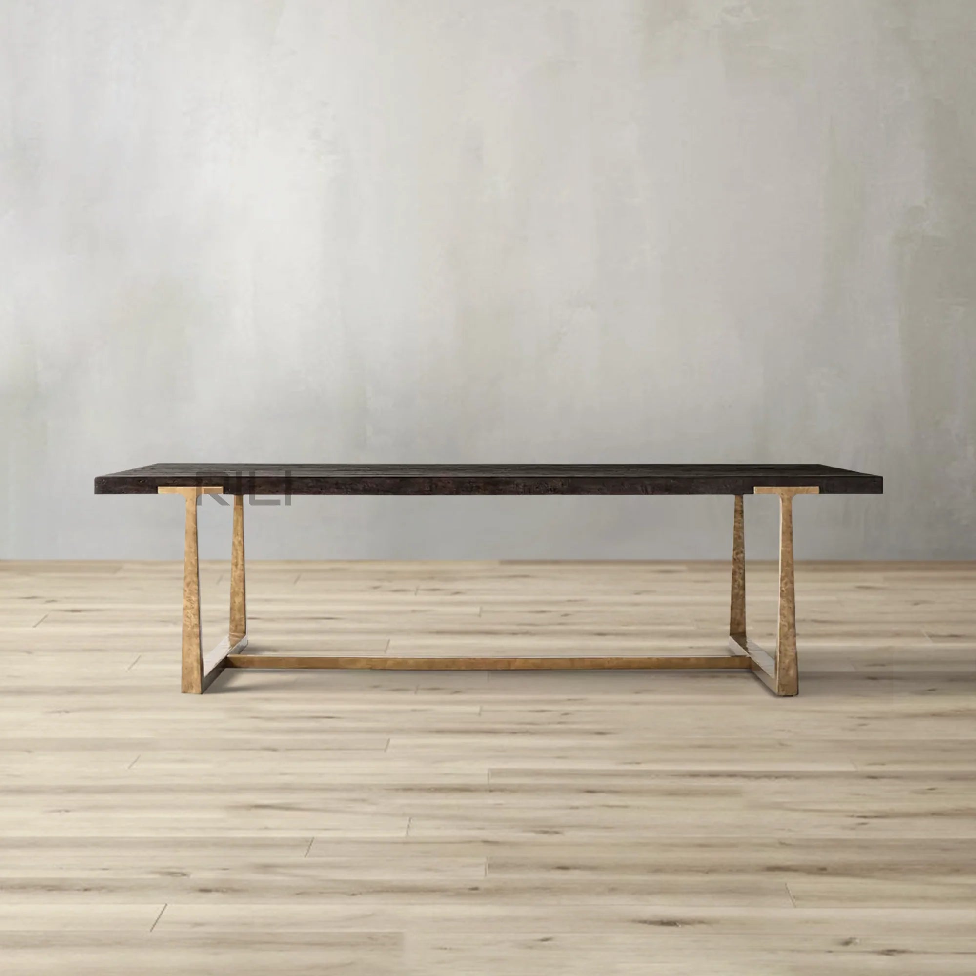 T-Brace Rectangular Extension Dining Table