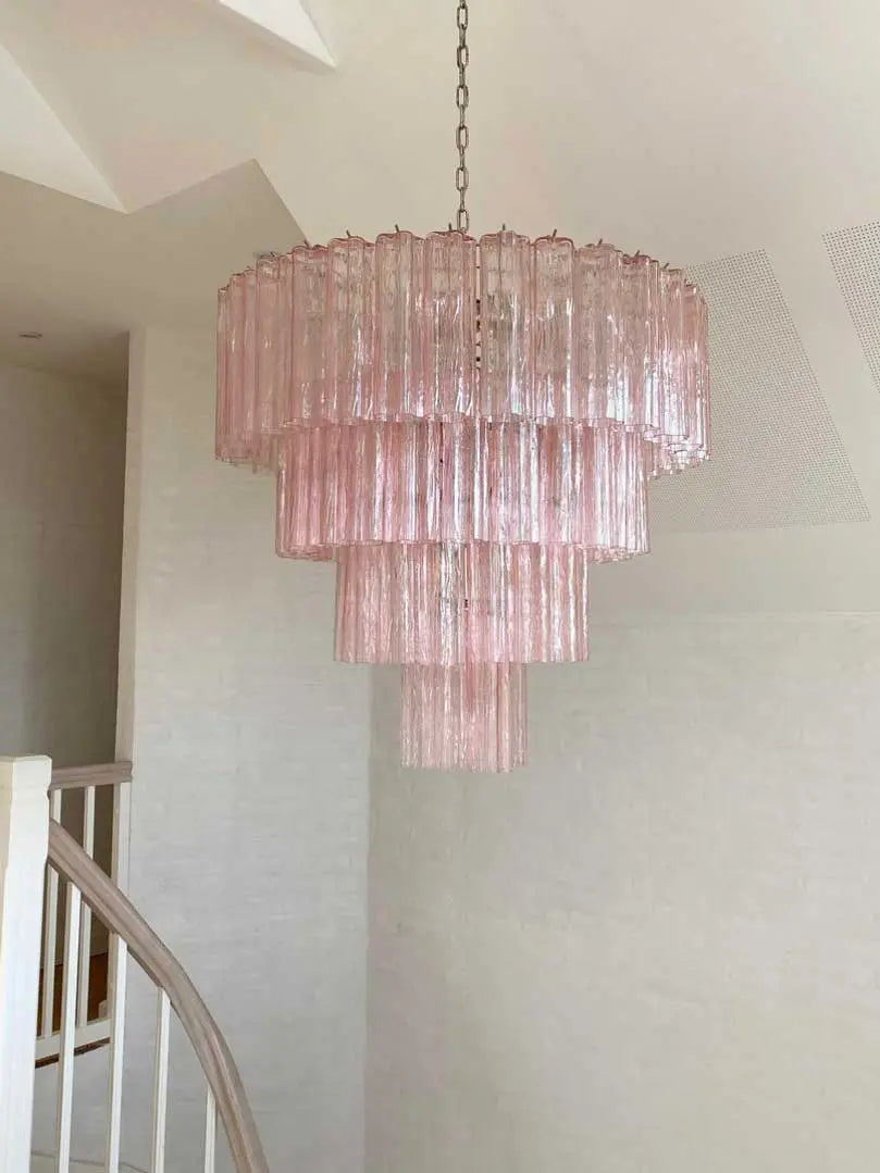 Murano Chandelier – 78 tubes – Pink – Decorluxelife